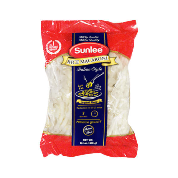 Sunlee – Rice Macaroni (Long) – 25x400g – Sunlee Europe